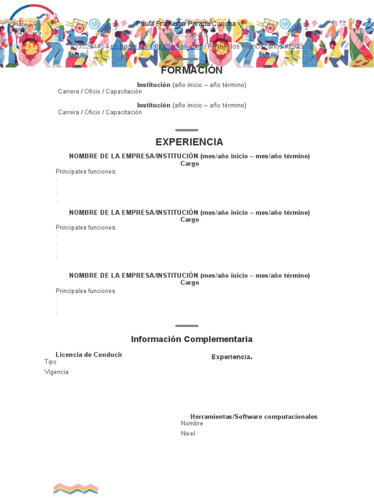 Currículum Vitae Paula Parada Concha | PDF
