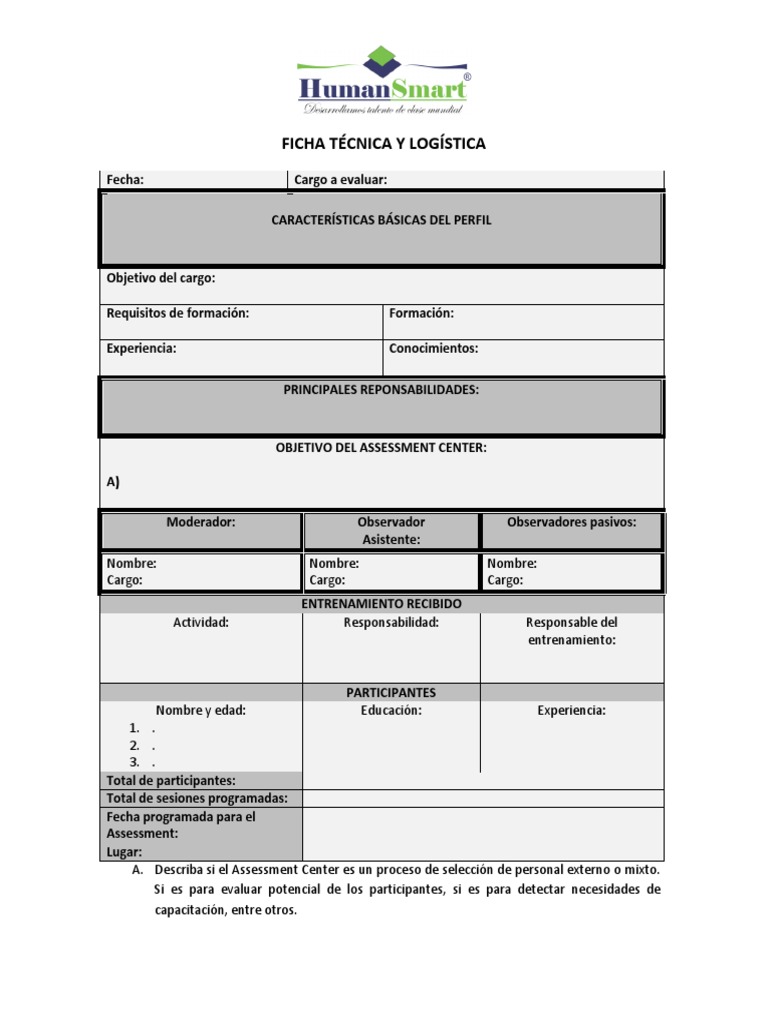 Ficha Técnica Y Logística | PDF | Comportamiento | Planificación