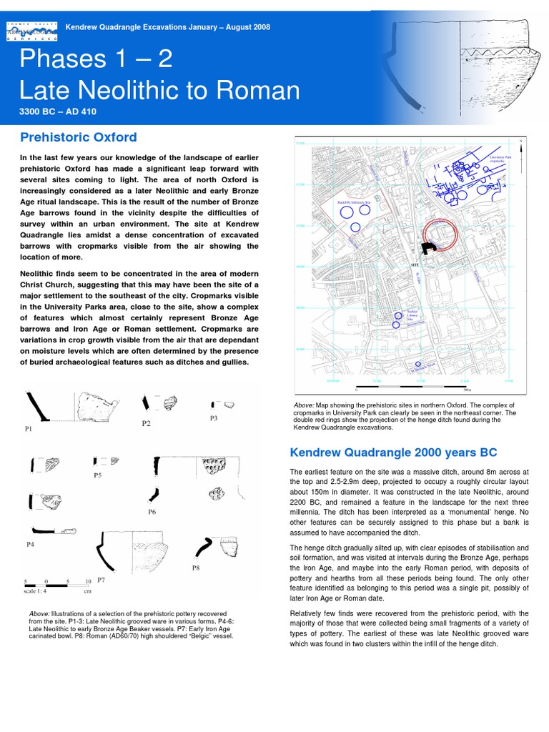 Phases 1 2 Late Neolithic To Roman 2.96MB | PDF | Neolithic | Bronze Age