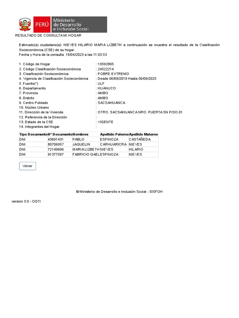 Operaciones Sisfoh Gob Pe72149696 | PDF | Ciencias sociales