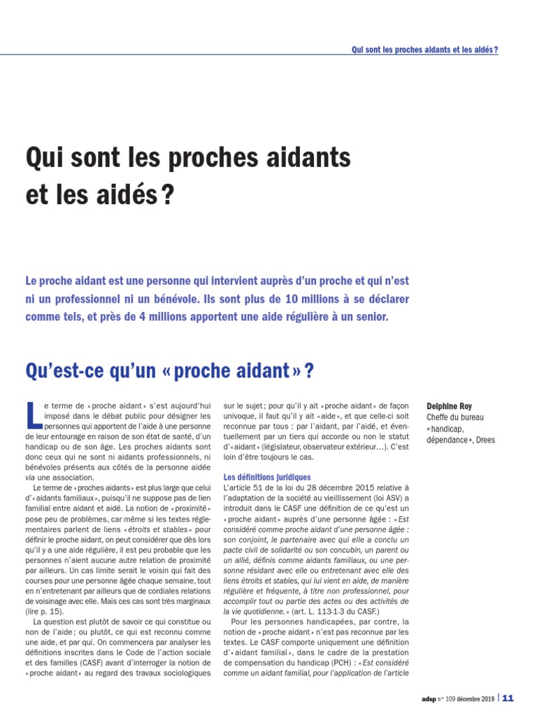 Proche Aidant Définition | PDF