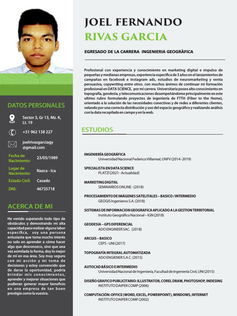 CV Joel Rivas | PDF | Informática | Software