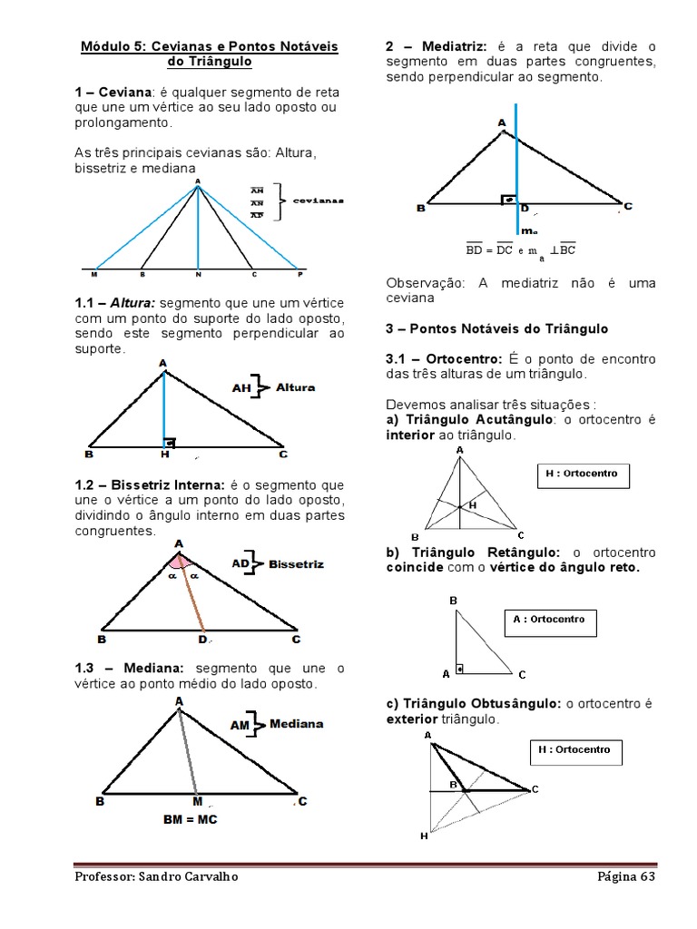 APOSTILA DE GEOMETRIA PLANA 1° PARTE Páginas 63 Até 68 | PDF ...