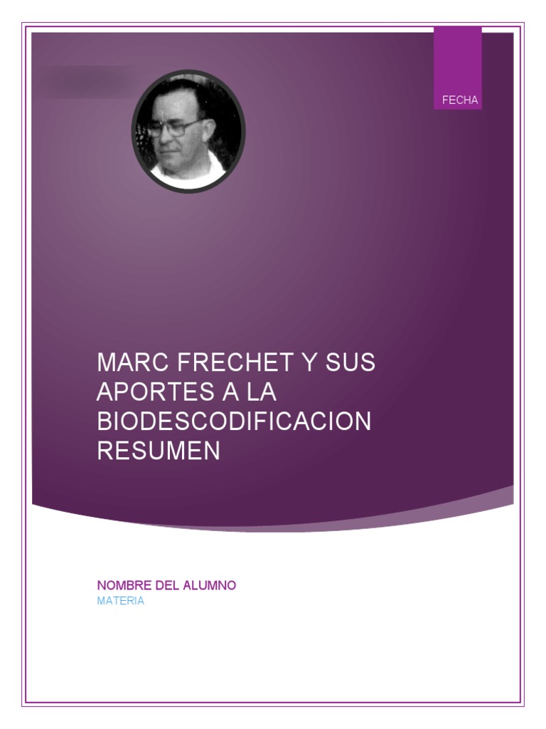 Resumen Aportaciones de Marc Frechet | PDF | Memoria | Vida