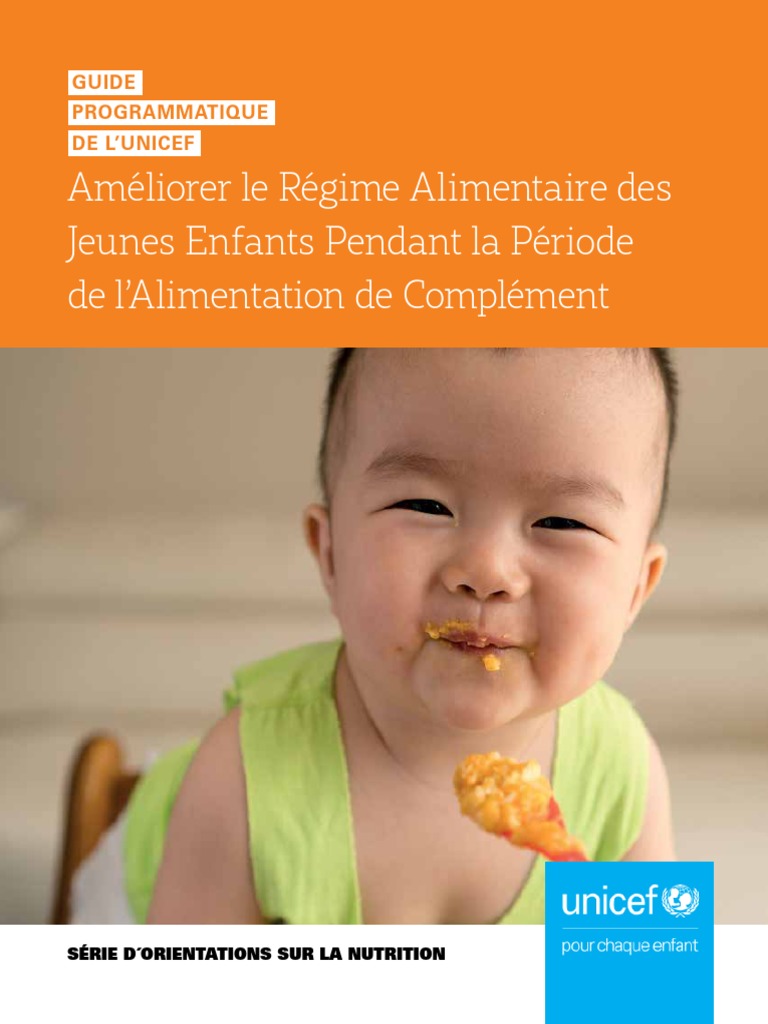 Améliorer Le Régime Alimentaire Des Jeunes Enfants Pendant La Période ...