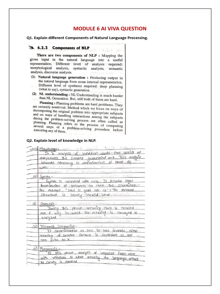 Module 6 Ai Viva Question | PDF