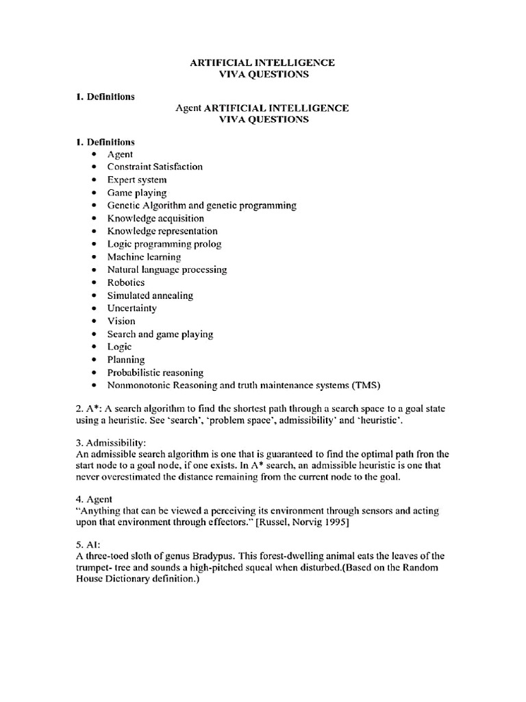 Ai Viva Question Pdf 