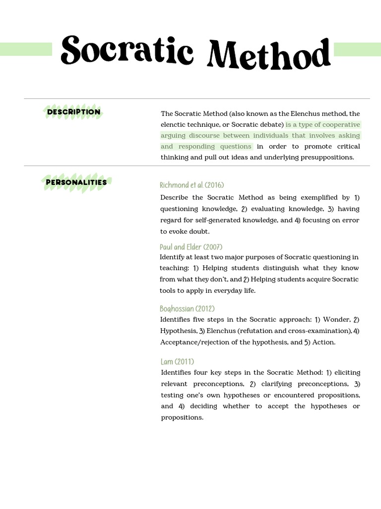 Socratic Method | PDF | Socrates | Philosophical Methodology