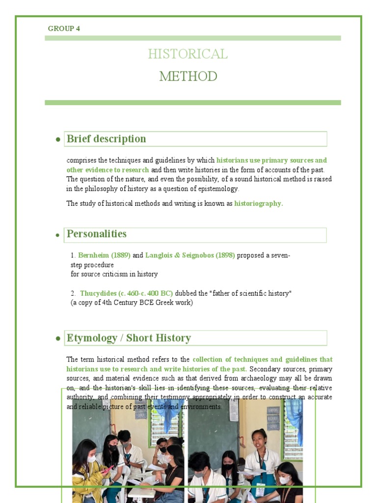 Historical Method Report | PDF