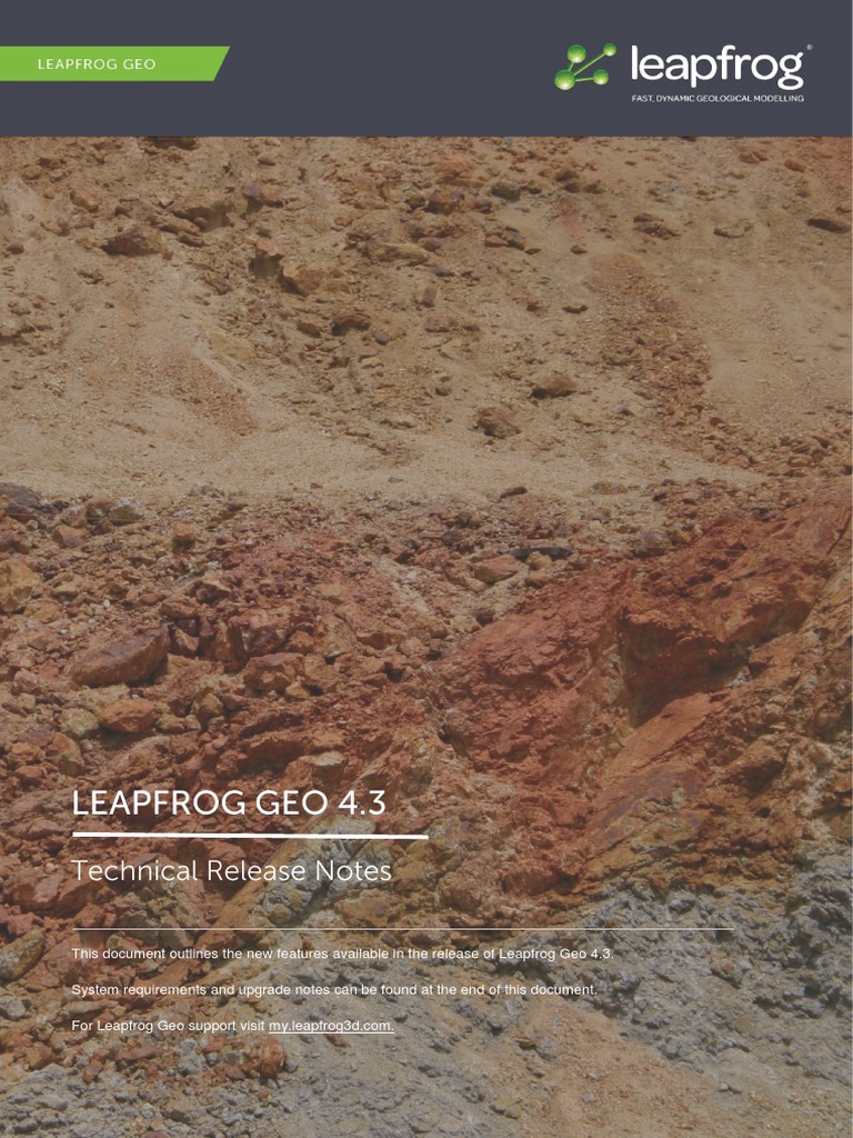 Leapfrog Geo 4.3 Release Notes | Download Free PDF | Windows 10 ...