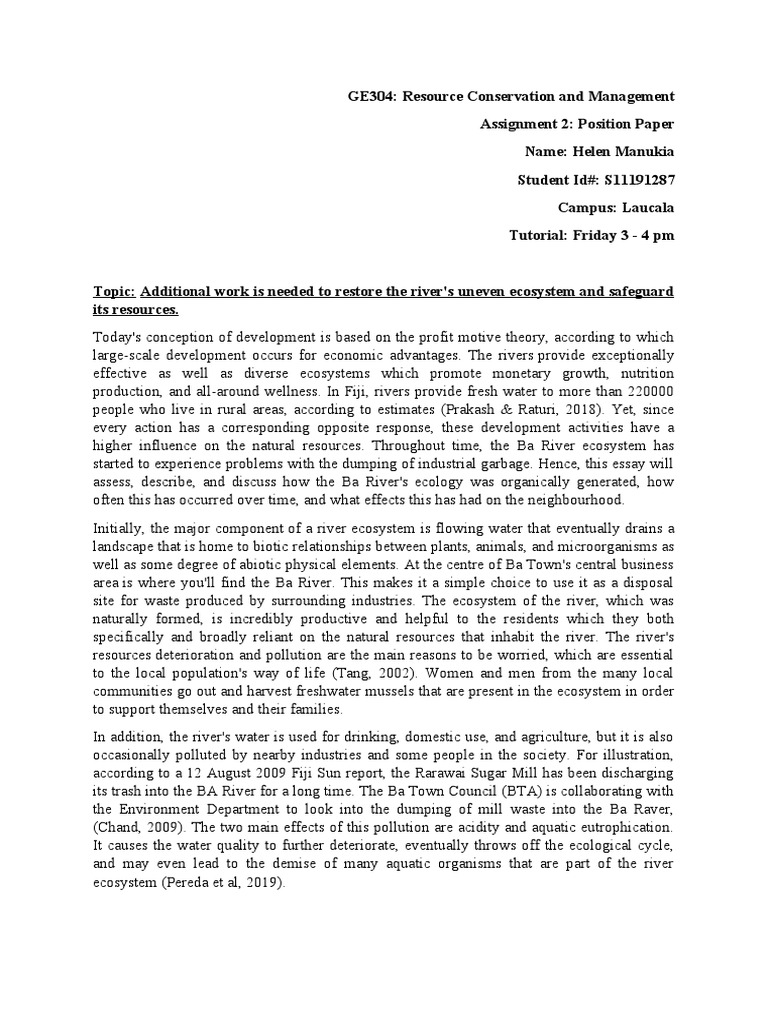 GE304 Position Paper | PDF