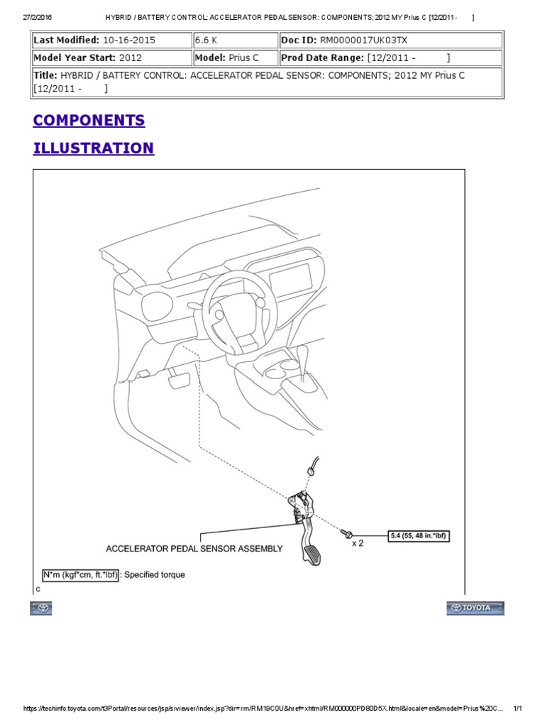 TIS - Toyota 2012 Prius C Repair Manual (RM19C0U) | PDF