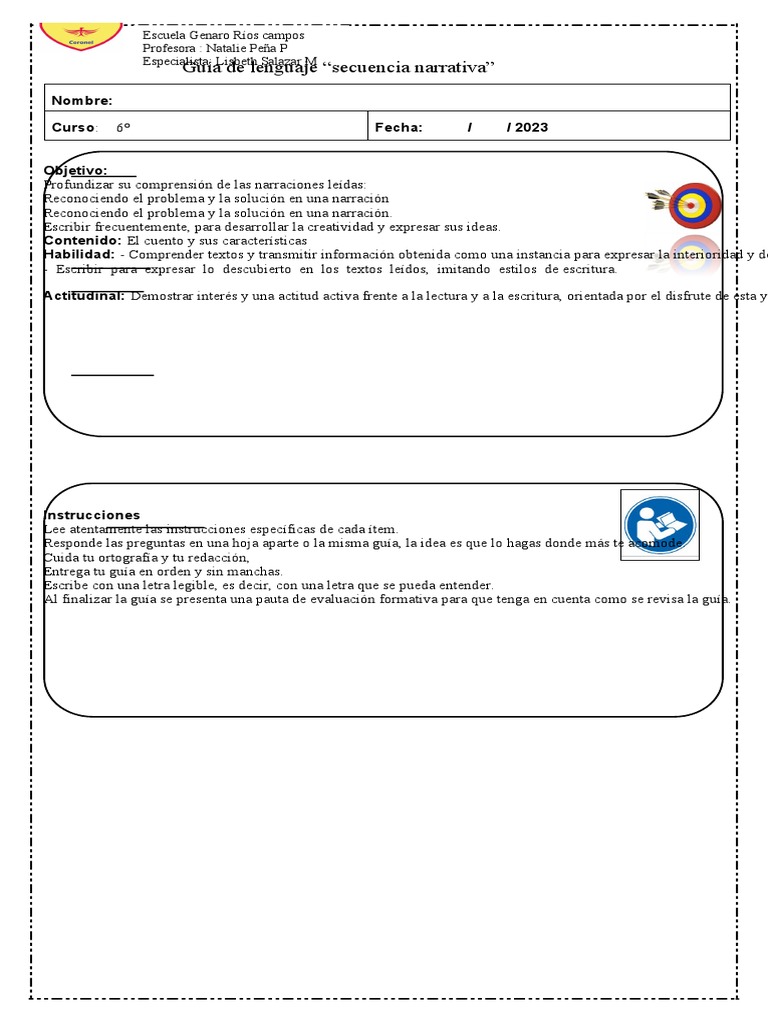 Estructura De Un Cuento Guia Pdf Cuentos Narración