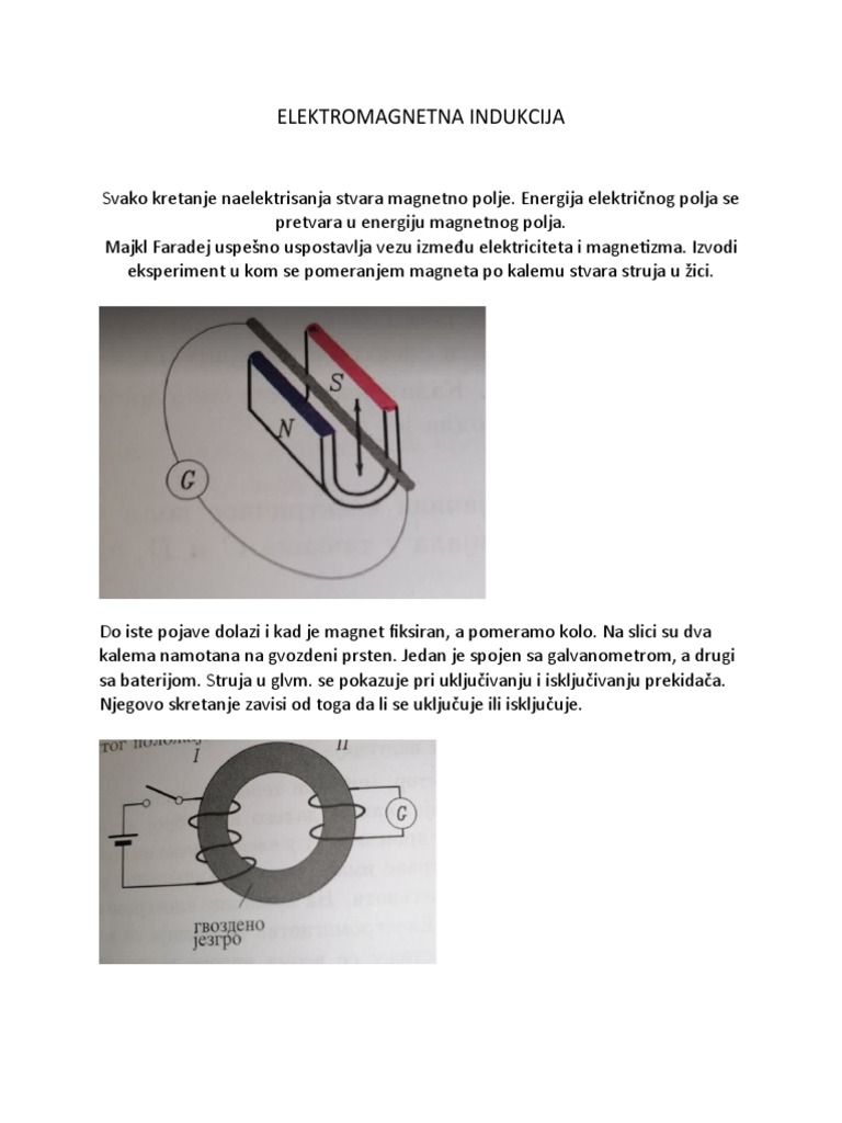 ELEKTROMAGNETNA INDUKCIJA | PDF