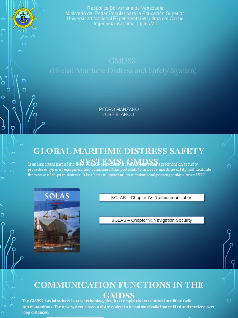 Global Maritime Distress and Safety Systems (GMDSS): An Overview of Communication Functions ...