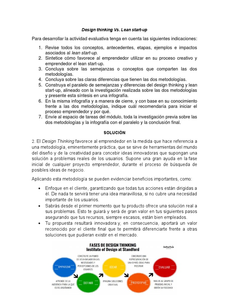 Design Thinking | PDF | El pensamiento de diseño | Empresa de inicio