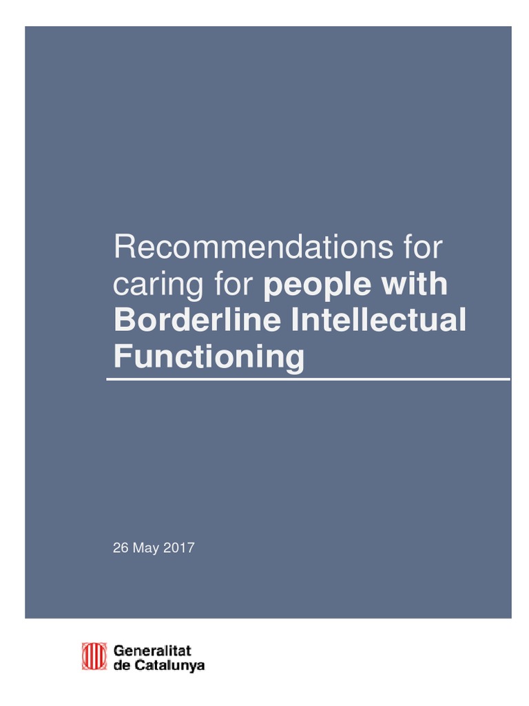 Recommendations For Caring For People With: Borderline Intellectual Functioning | PDF | Social ...