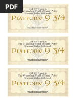 Harry Potter Invitation Letter Platform 9 3 4 Ticket | PDF