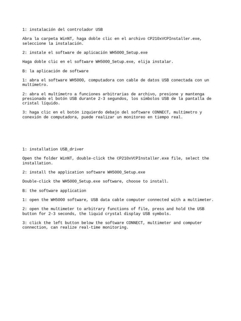 WH5000 Software Installation Tutorial | PDF