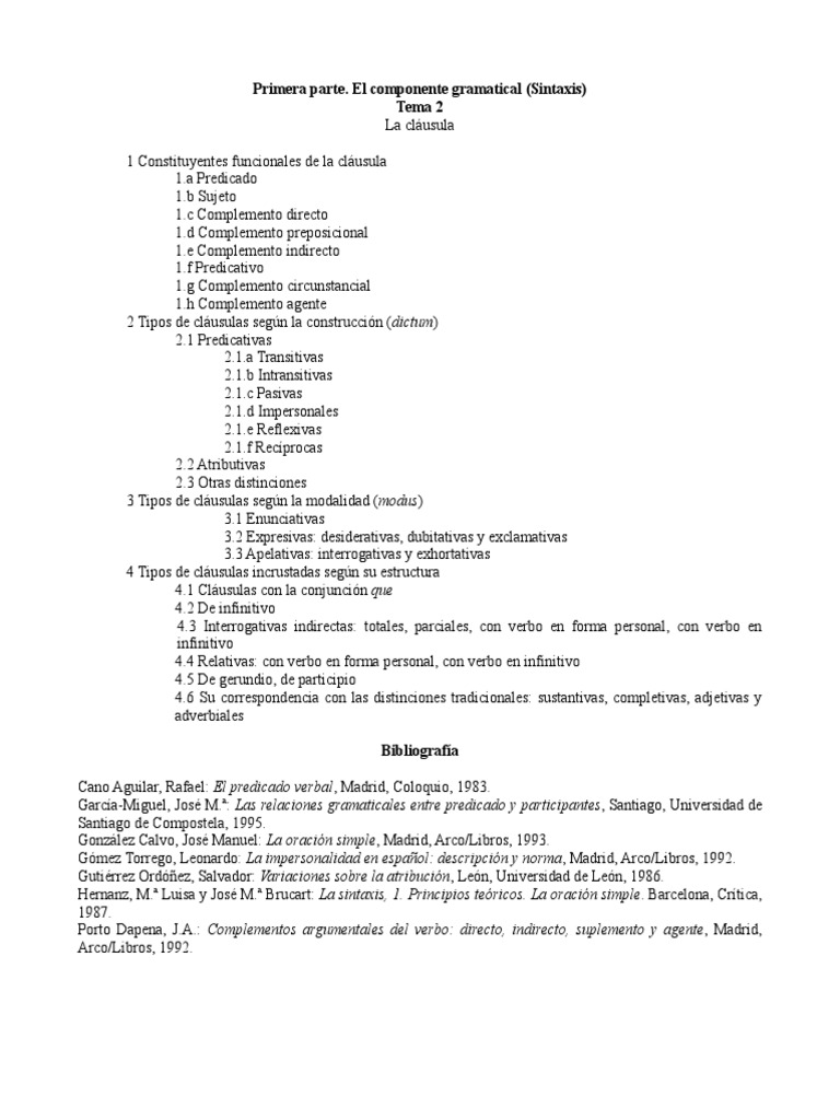 Guia Tema2 | PDF | Verbo | Predicado (Gramática)