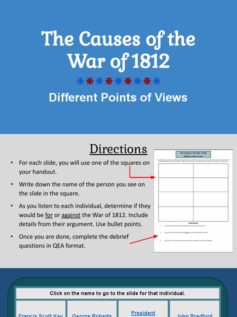 Perspectives on the War of 1812: An Analysis of Arguments For and ...