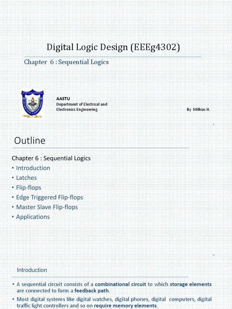 Chapter 6 - Sequential Logics (EEEg4302) 2 | PDF | Information And Communications Technology ...