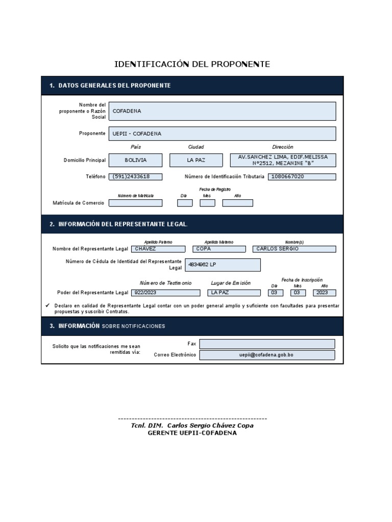 Formulario Presentacion Propuesta | PDF