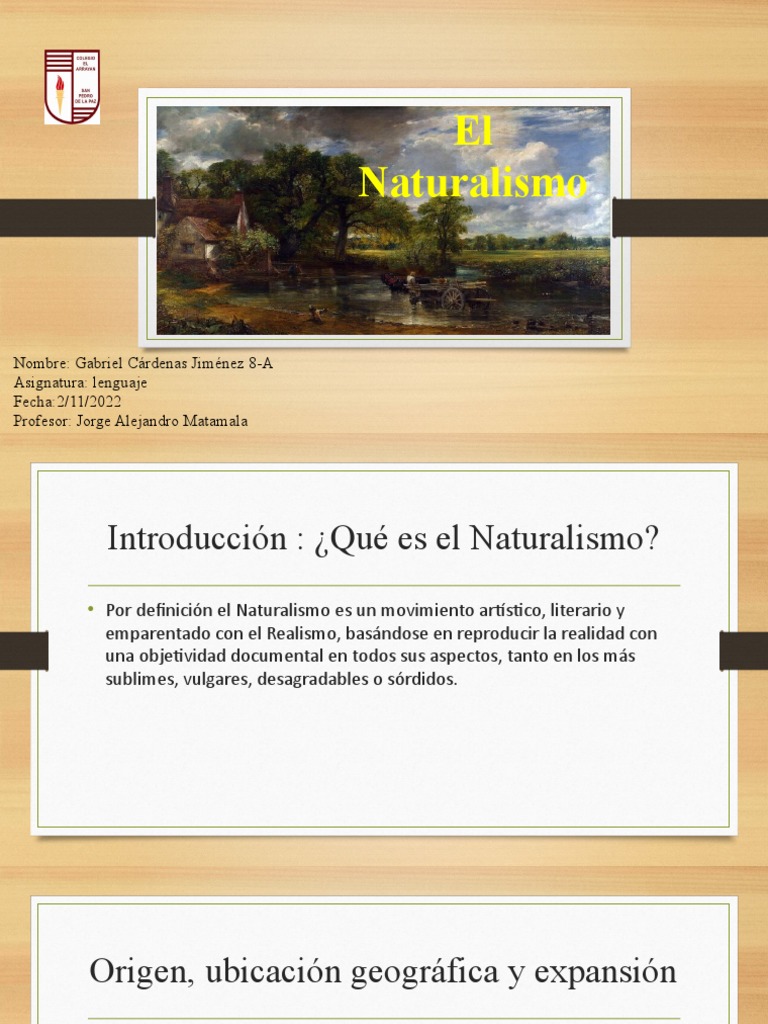 El Naturalismo - Presentacion | PDF