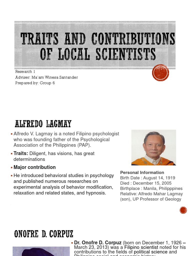 Traits-and-Contributions-of-local-scientists (1)_072253 | PDF | Philippines