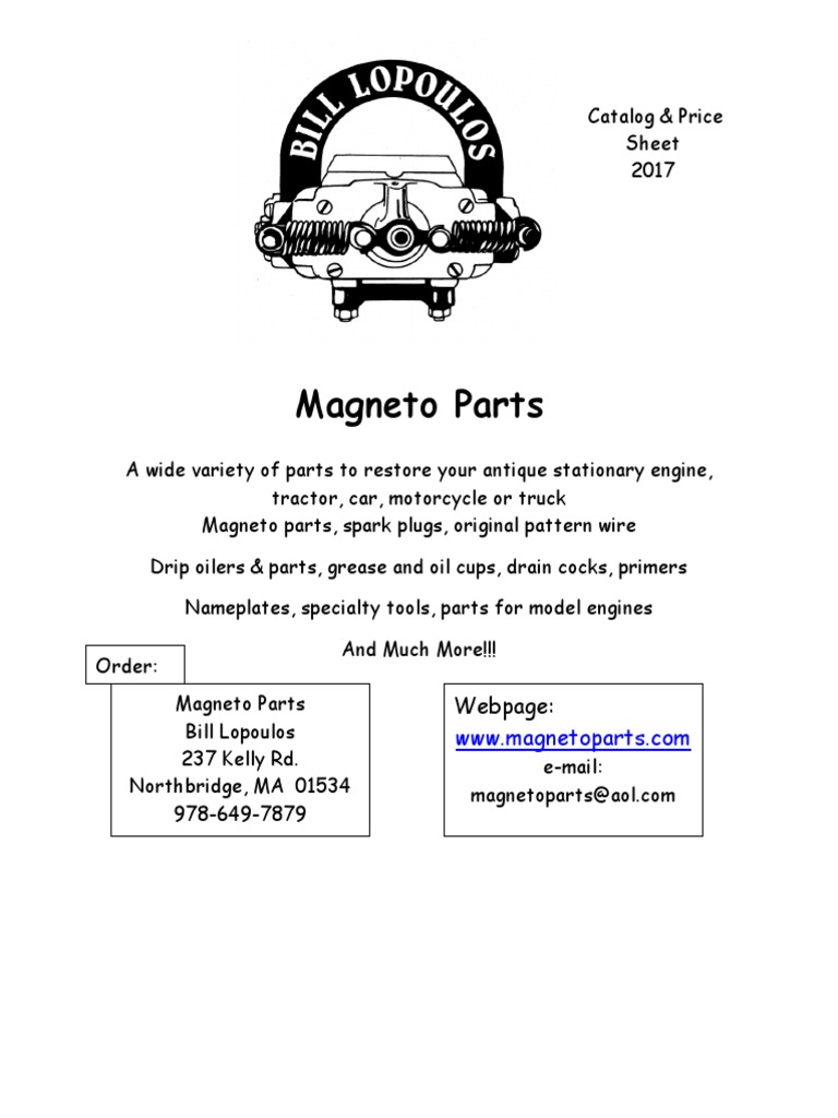Magneto Parts: Webpage | PDF