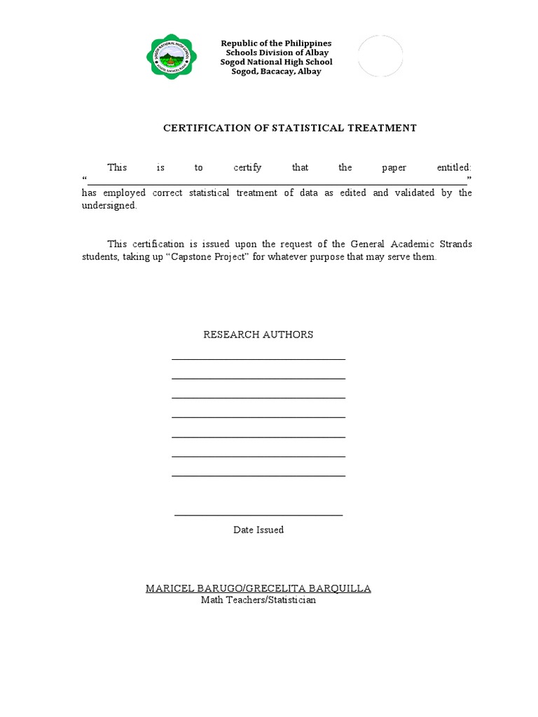 Certification for statistics | PDF | Observation | Writing