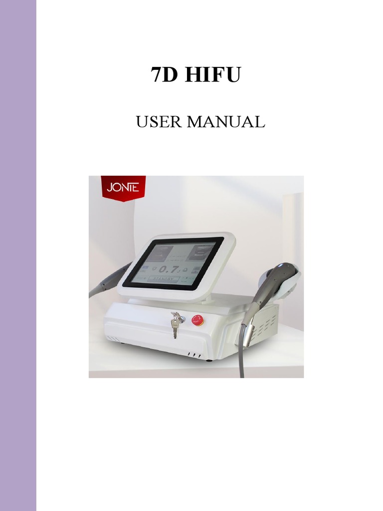 Portable 7D HIFU User Manual-2023 | PDF | Skin | Wrinkle