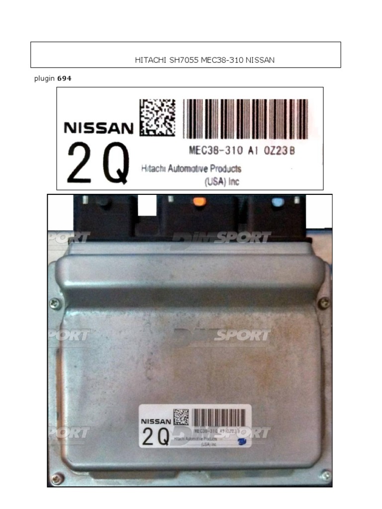 hitachi_sh7055_mec38-310_nissan | PDF