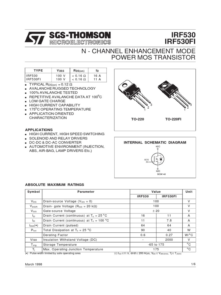 Irf 5302 | PDF | Field Effect Transistor | Mosfet