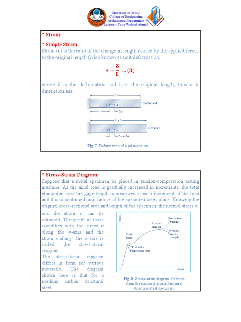 Strength of Materials Lec 4 | PDF | Yield (Engineering) | Deformation ...