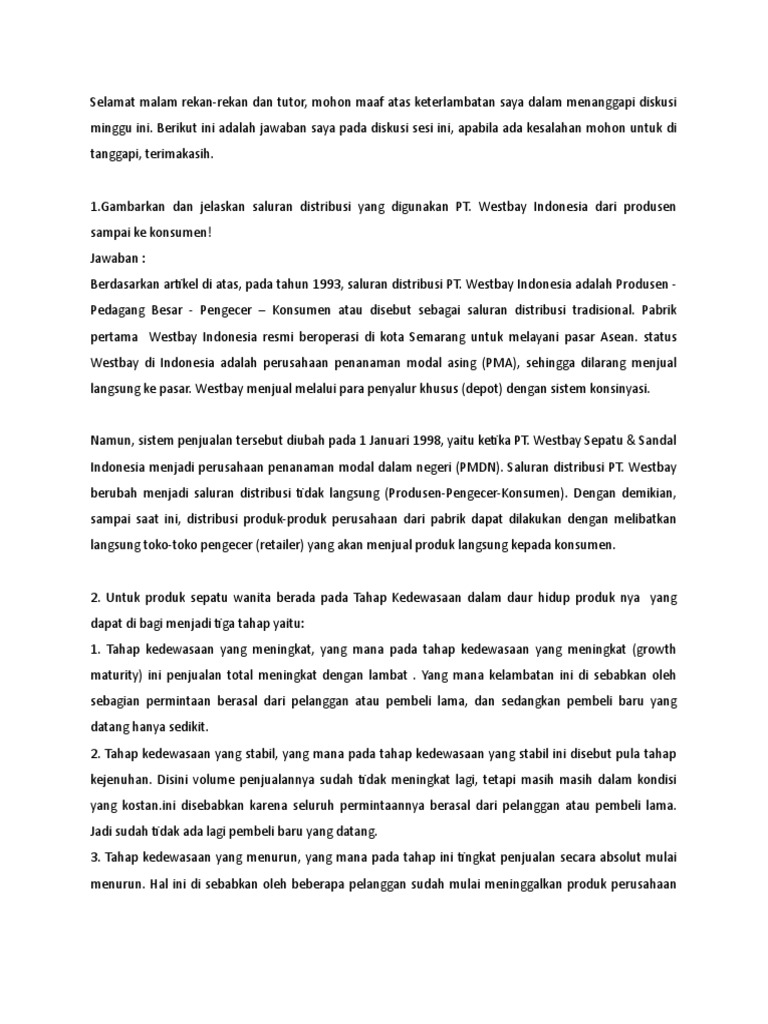 Diskusi TAP 1 | PDF | Bisnis