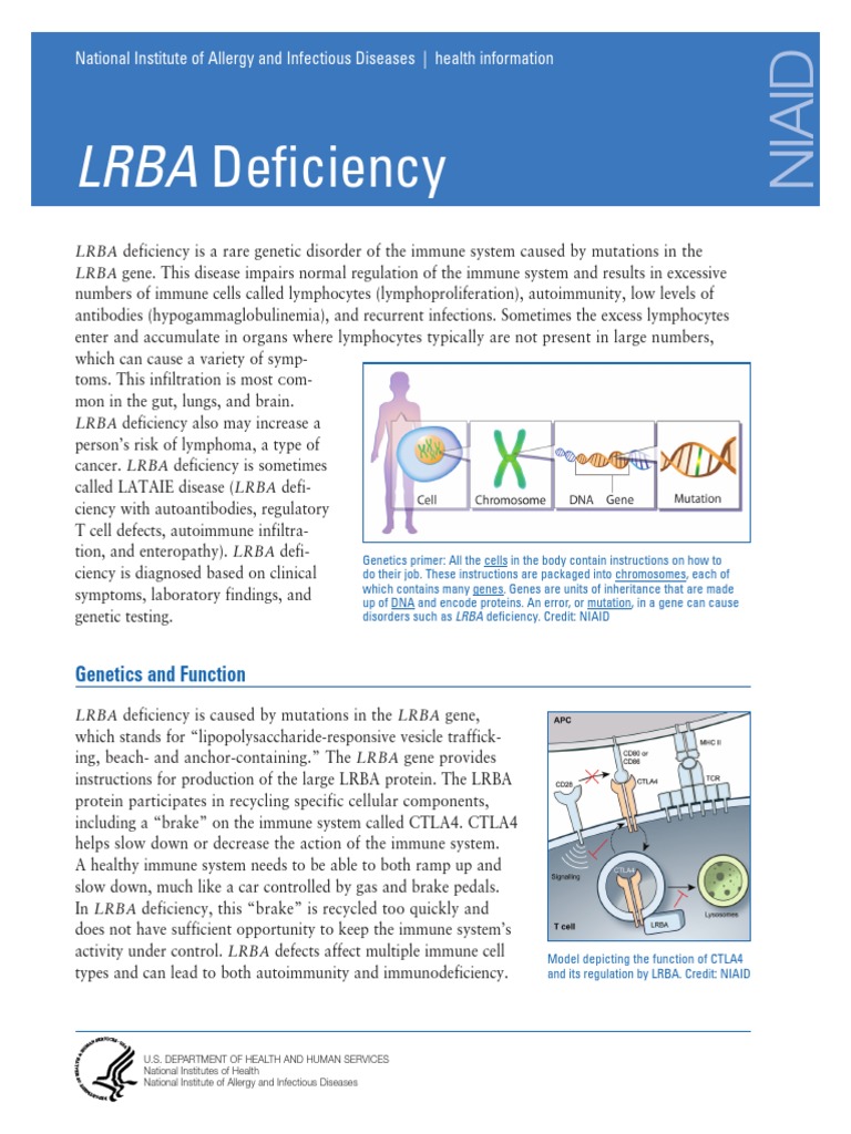 LRBA Deficiency: National Institute of Allergy and Infectious Diseases ...