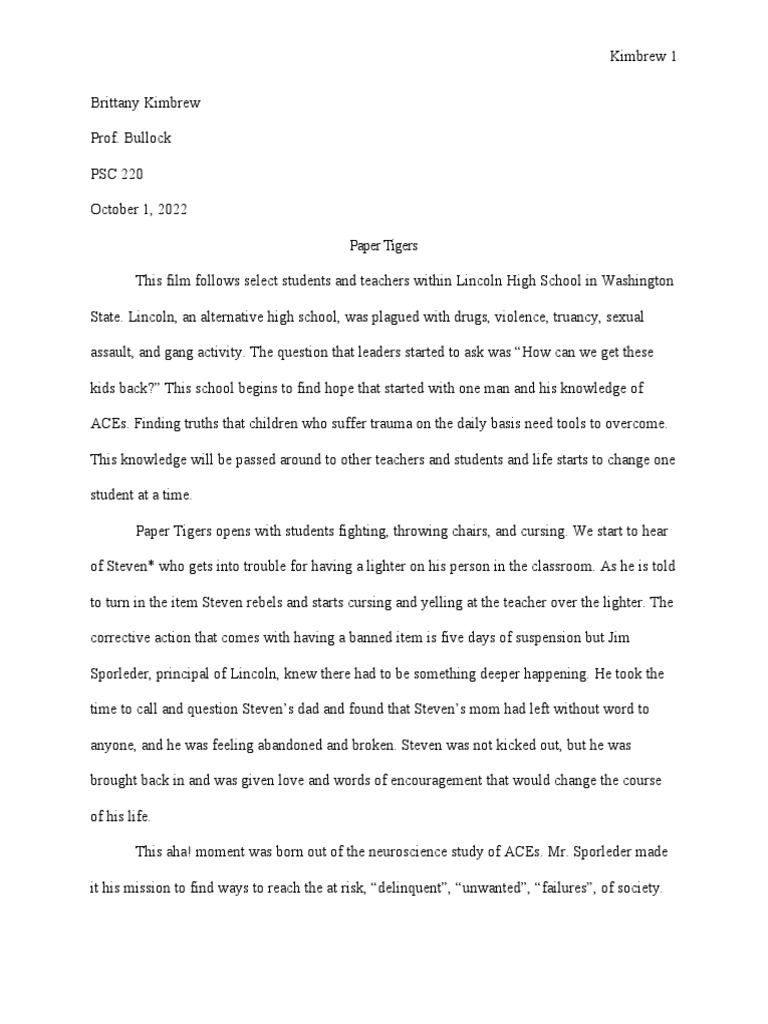 Paper Tigers | PDF | Psychological Trauma | Psychology