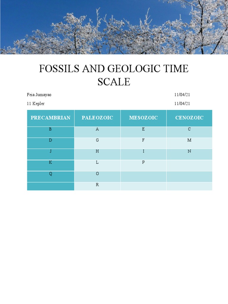 Fossils and Geologic Time Scale | PDF