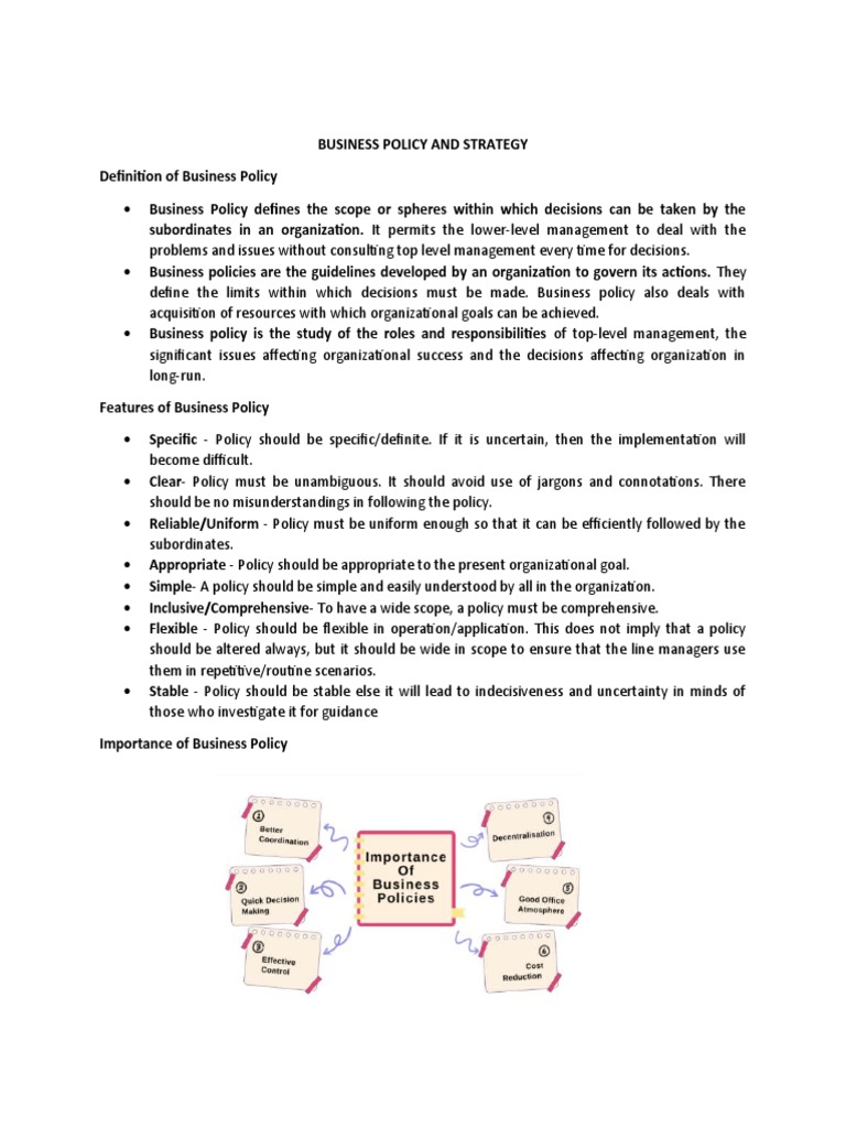 Business Policy and Strategy Overview | PDF | Strategic Management | Policy