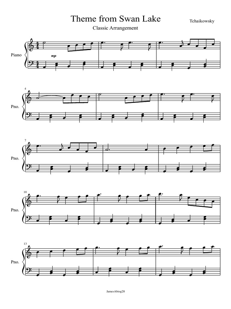 Theme From Swan Lake | PDF