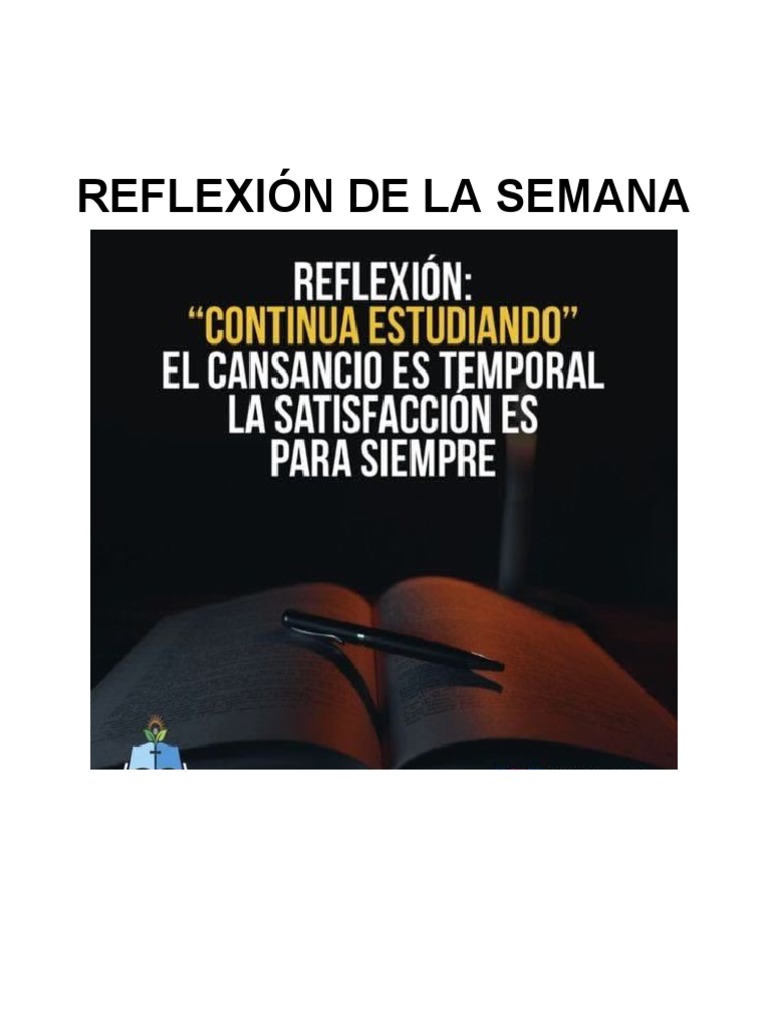 Reflexión Semanal: Aprendizajes Clave | PDF | Arte