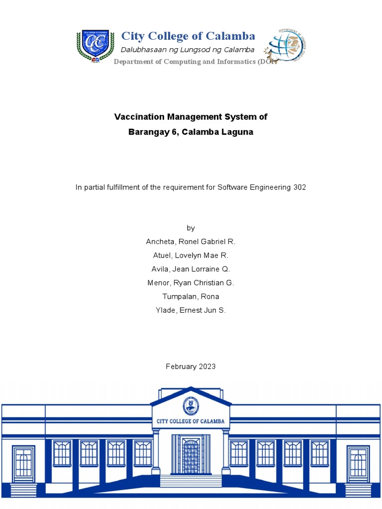 Vaccination Management System of Brgy 6 (Table of Contents) | PDF ...