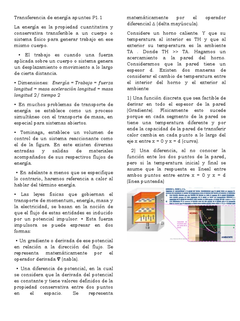 Transferencia de Energía y Trabajo | PDF | Conductividad térmica ...
