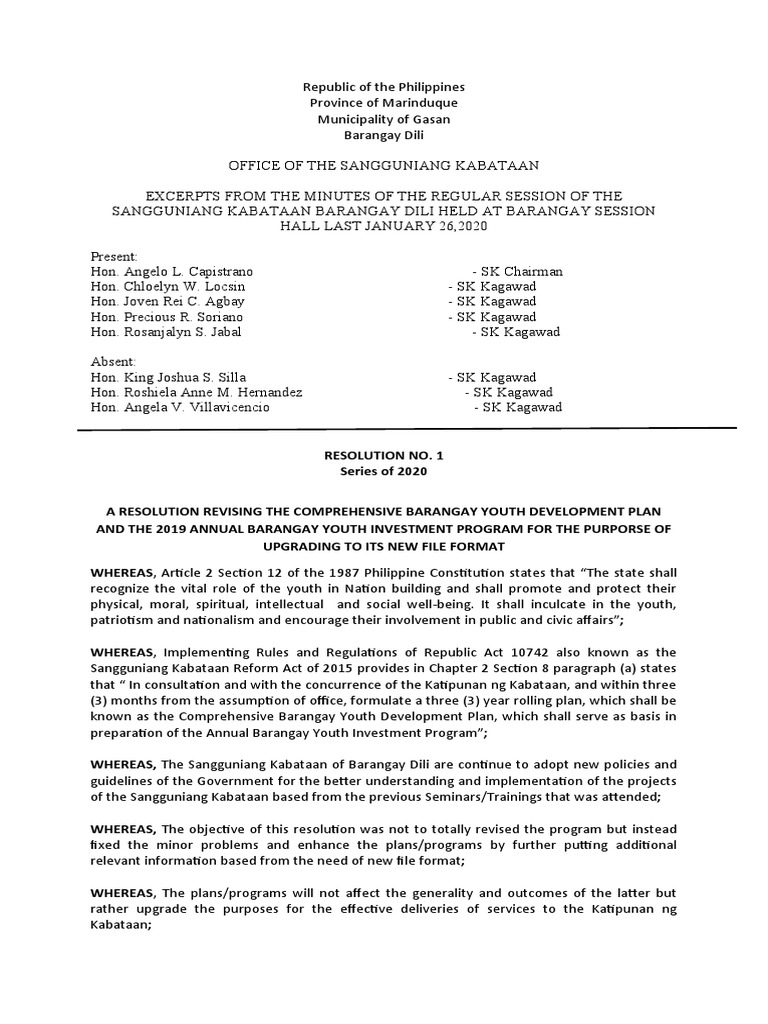 Reso Ammending Abyip | PDF | Government | Justice