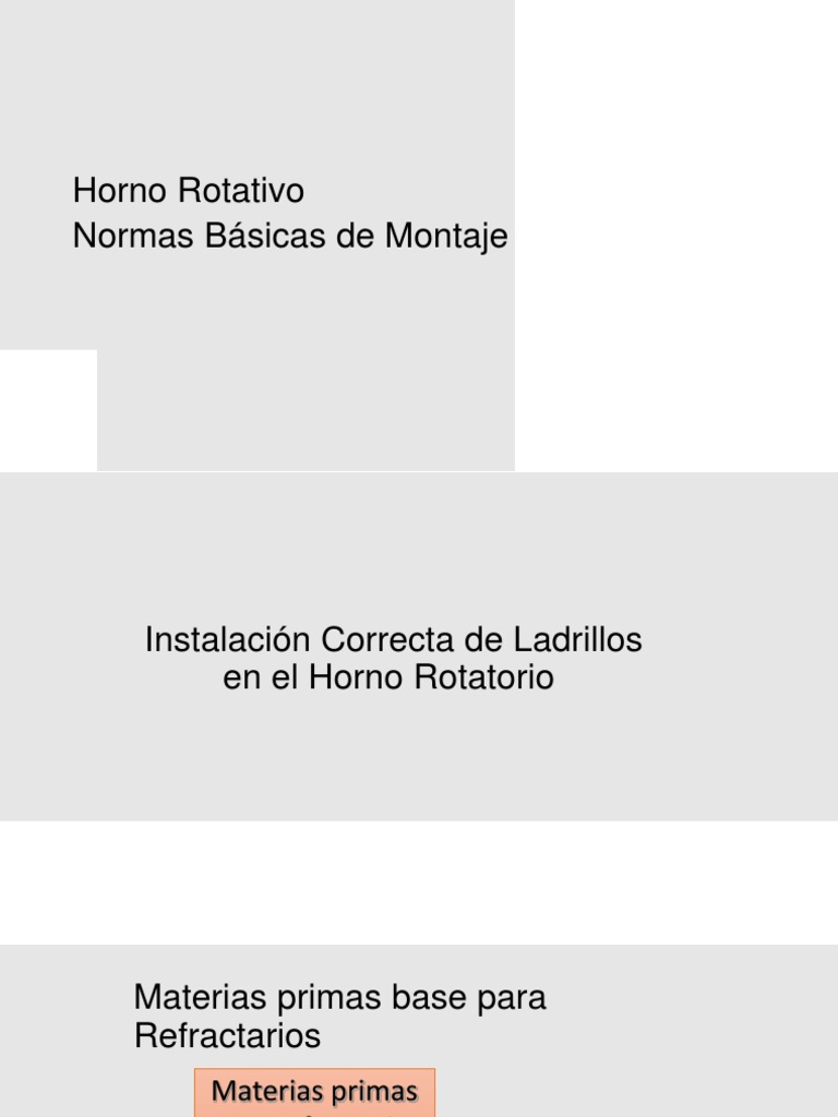 Presentación Conceptos Basicos de Instalacion de Ladrillos Refractarios A Enviar | PDF ...