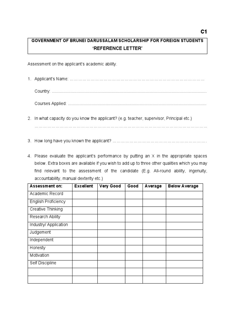 REFERENCE LETTER - C1 and C2 (1) | PDF | Cognitive Science | Cognition