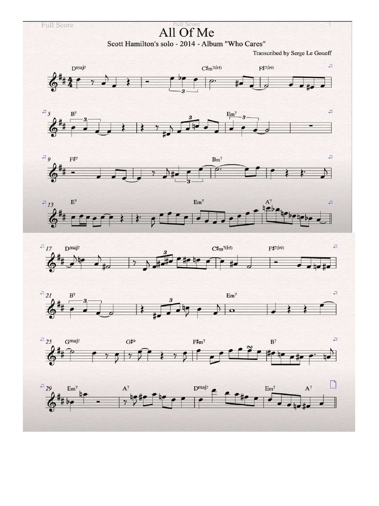 All of Me Solo BB | PDF