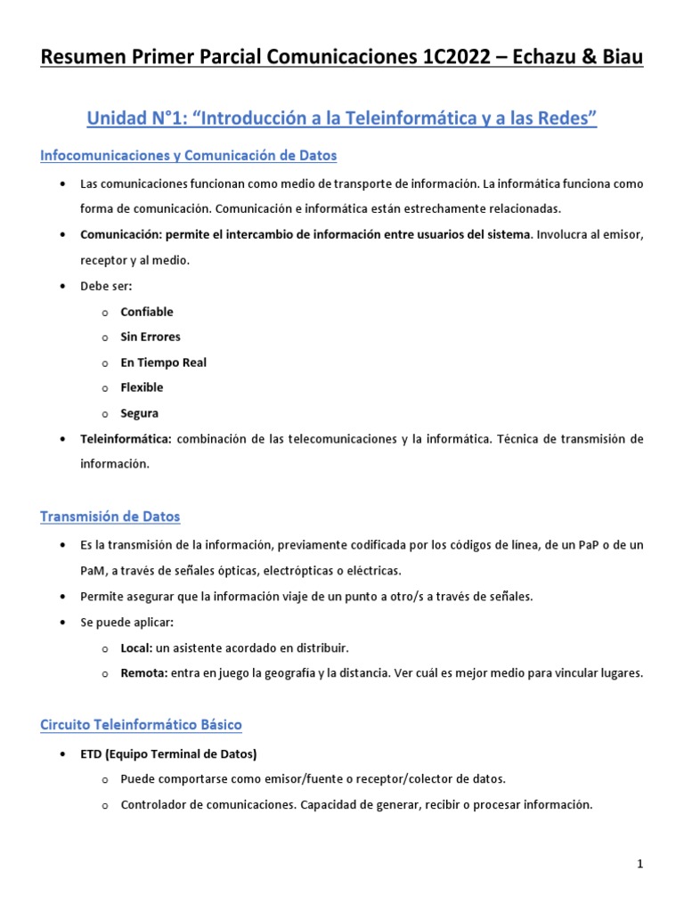Comunicaciones - Resumen 1P | PDF | Filtro electronico | Información