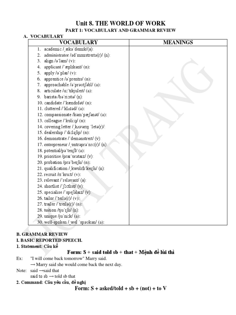 Unit 8 K46 | PDF | Employment | Layoff